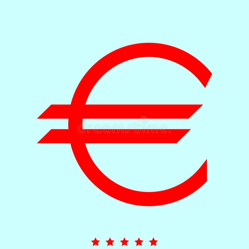 Euro Symbol it is Color Icon . Stock Vector - Illustration of money ...