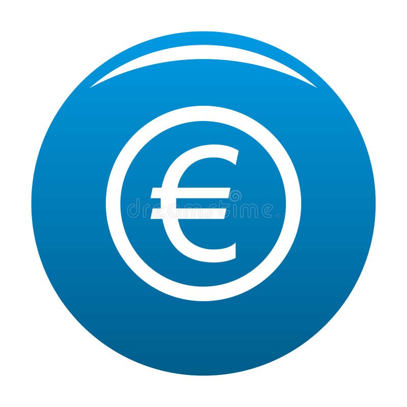 Euro symbol icon blue stock illustration. Illustration of graphic ...