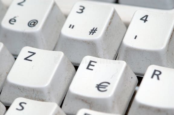 Euro symbol on keyboard stock image. Image of keyboard - 2117135