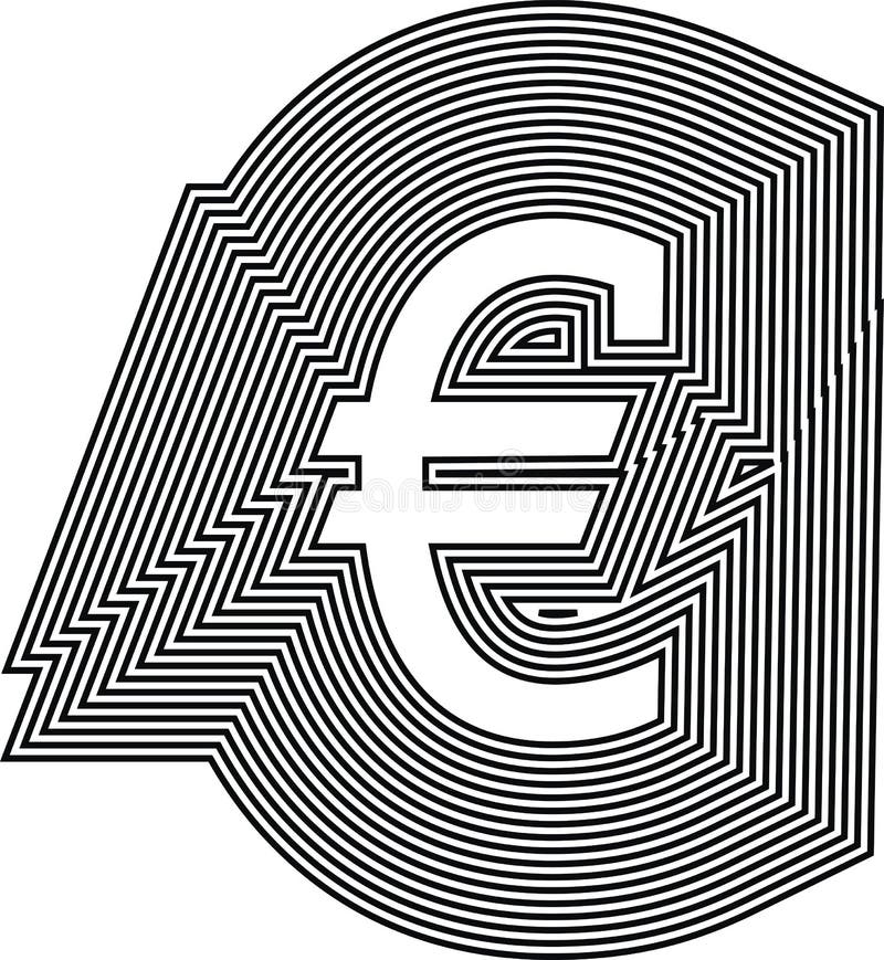 EURO Symbol Line Logo Icon Design Stock Vector - Illustration of ...