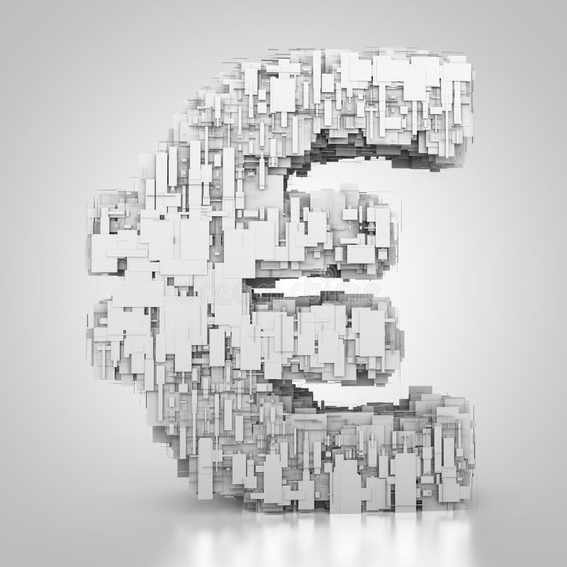 Euro Symbol with Tech Texture Stock Illustration - Illustration of grey ...