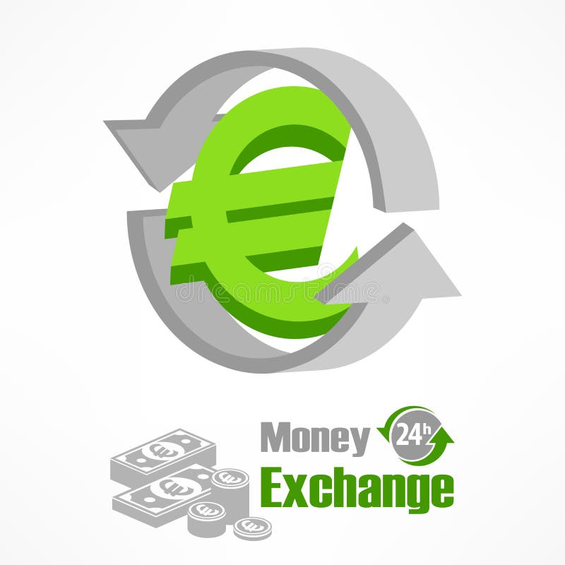 Euro symbole vert illustration stock. Illustration du symbole - 21180307