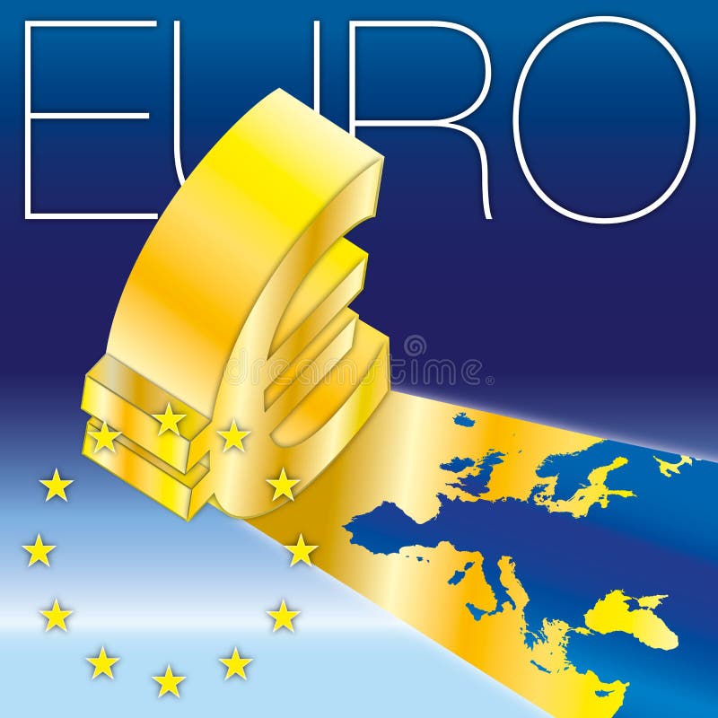 Euro Symbols Arrow Illustration Stock Illustration - Illustration of ...