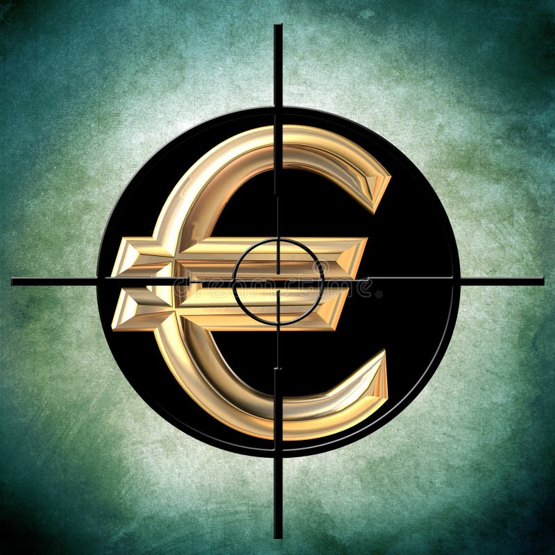 Euro target stock photo. Image of symbol, member, zone - 174358040