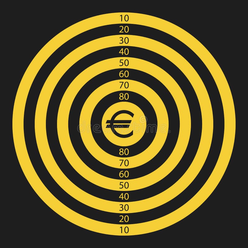 Euro target stock vector. Illustration of euro, crisis - 25258460