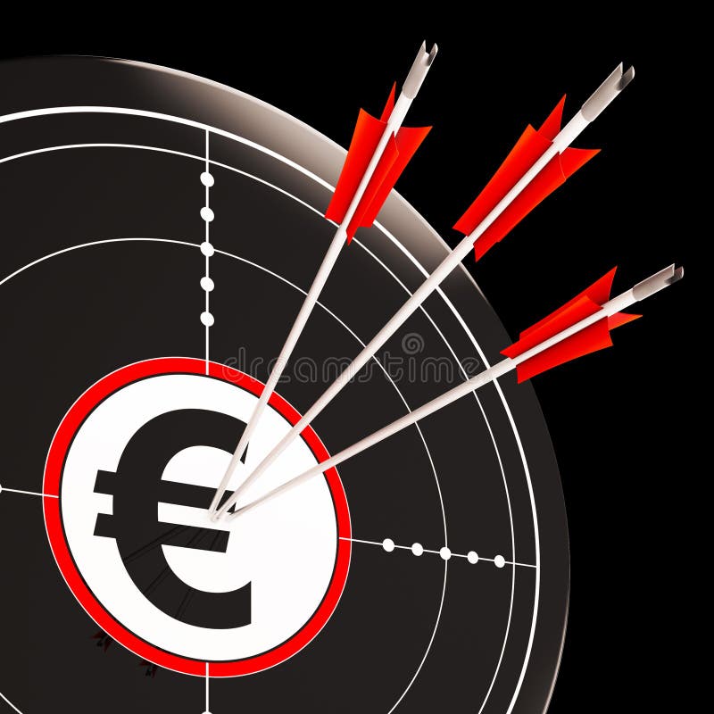Euro Target Shows Security in Europe Stock Illustration - Illustration ...