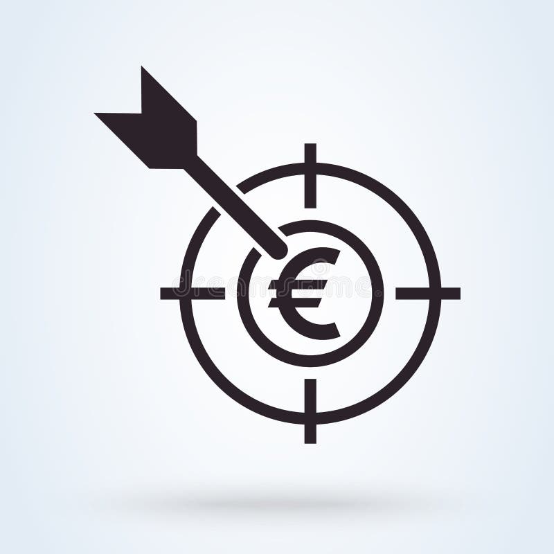 Euro Target. Vector Simple Modern Icon Design Illustration Stock Vector ...