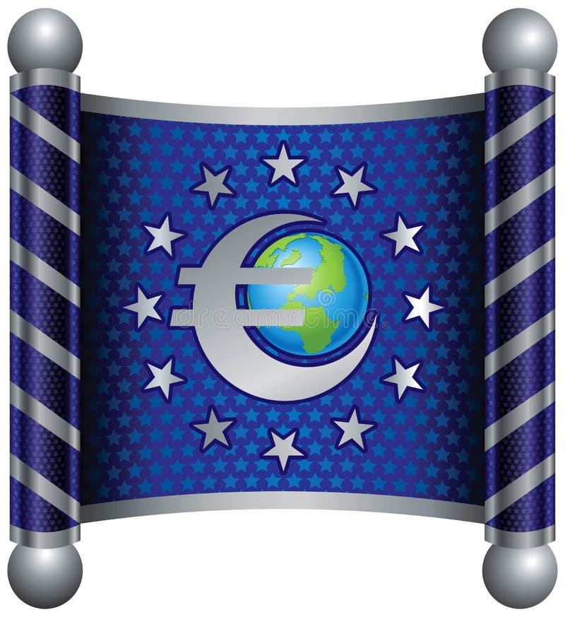 Euro Banner stock illustration. Illustration of world - 12260781