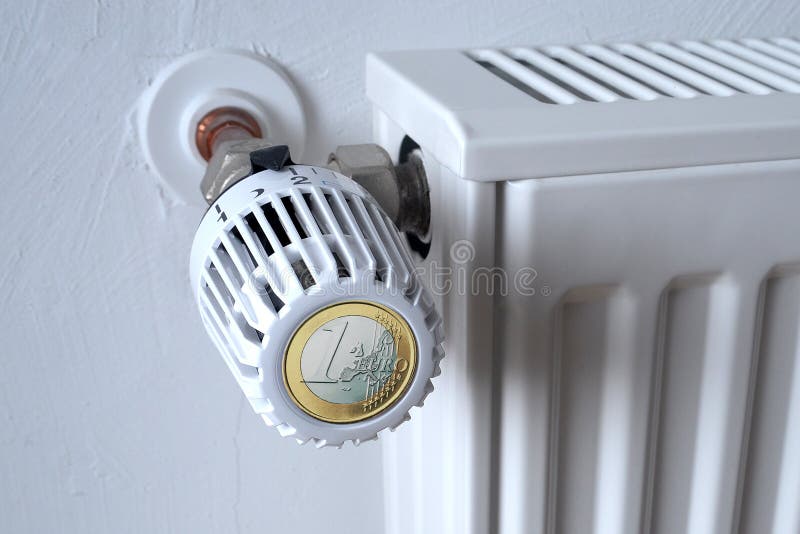 Euro Thermostat on Radiator Stock Image - Image of house, radiator ...