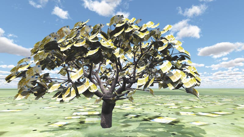 Euro Tree stock illustration. Illustration of growth - 25825734