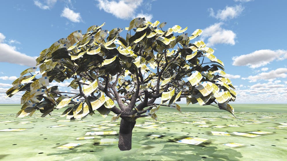 Euro Tree stock illustration. Illustration of growth - 25825734