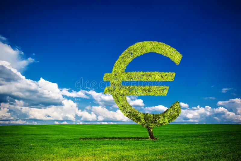 Euro tree stock photo. Image of dollar, lake, business - 29551940