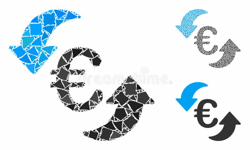 Euro Update Arrows Composition Icon of Irregular Parts Stock ...