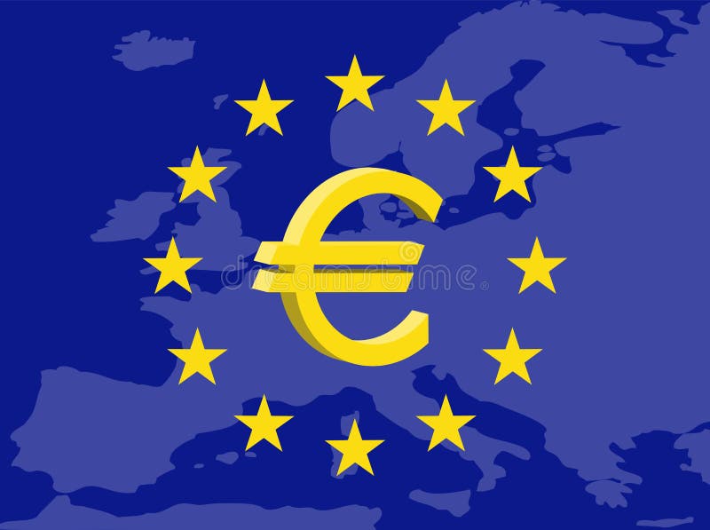 Euro valuta illustrazione vettoriale. Illustrazione di programma - 24911756