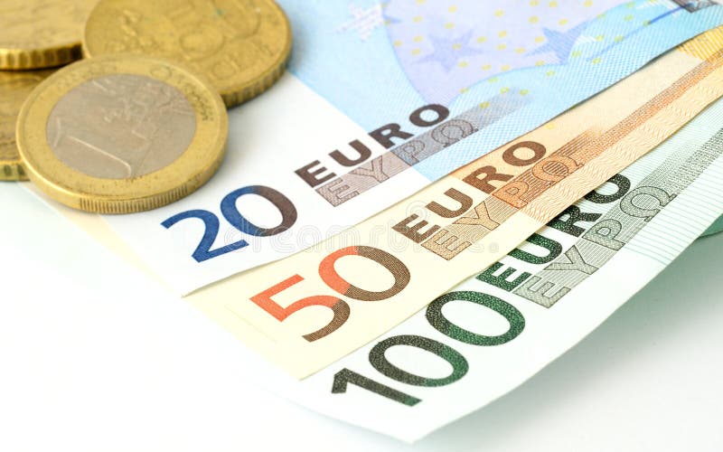 Soldi Di 100 Banconote Delle Euro Fatture Gli Euro Valuta Dell'Unione ...