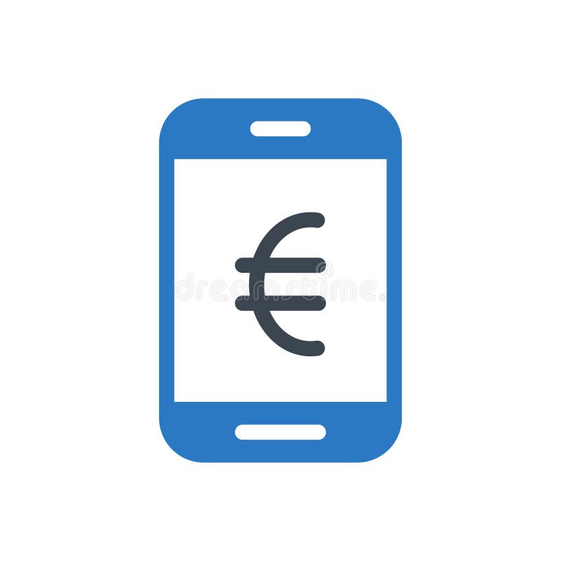 Euro Vector Glyph Color Icon Stock Vector Illustration Of Concept