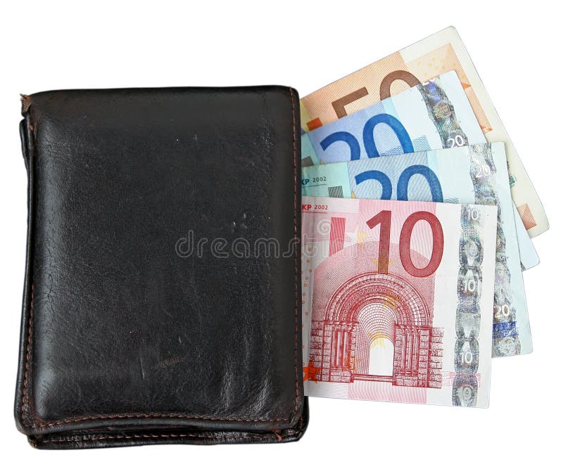 Euro in wallet stock photo. Image of deposit, income - 20890162
