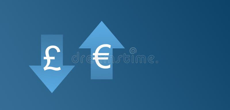 Euro Y Libra En Flechas Arriba Y Abajo Foto de archivo - Imagen de ...