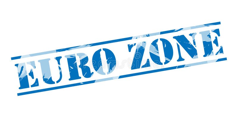 Euro zone blue stamp stock illustration. Illustration of frame - 97578829