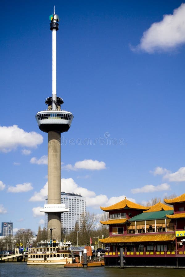 Euromast Tower In Rotterdam Editorial Image - Image of excursions, mast ...
