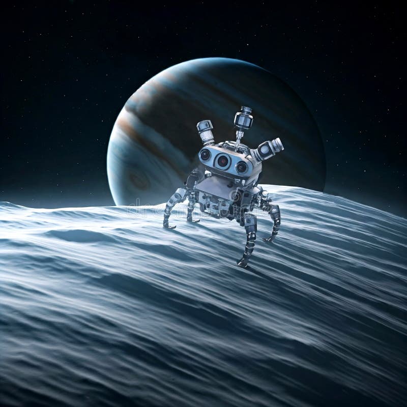 Europa Clipper: Robotic Explorer on Jupiter S Moon Stock Illustration ...
