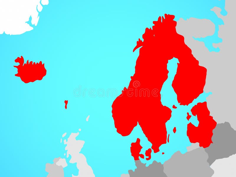 Mapa Político Del Hemisferio Norte Stock de ilustración - Ilustración ...