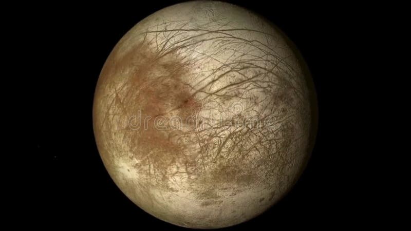 Europa, Jupiter S Moon, Turning Around His Planet. Stock Video - Video ...
