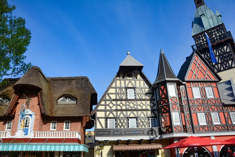 Europa Park, Rust, Germany, April 20. 2022 - Buildings and Facades in ...