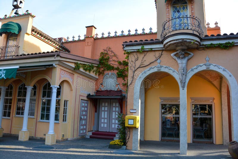 Europa Park, Rust, Germany, April 20. 2022 - Buildings and Facades in ...