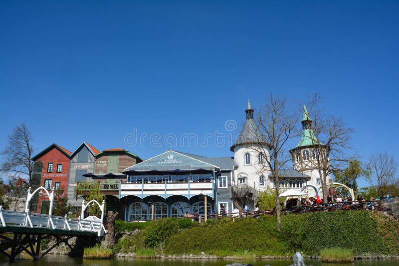 Europa Park, Rust, Germany, April 20. 2022 - Buildings and Facades in ...