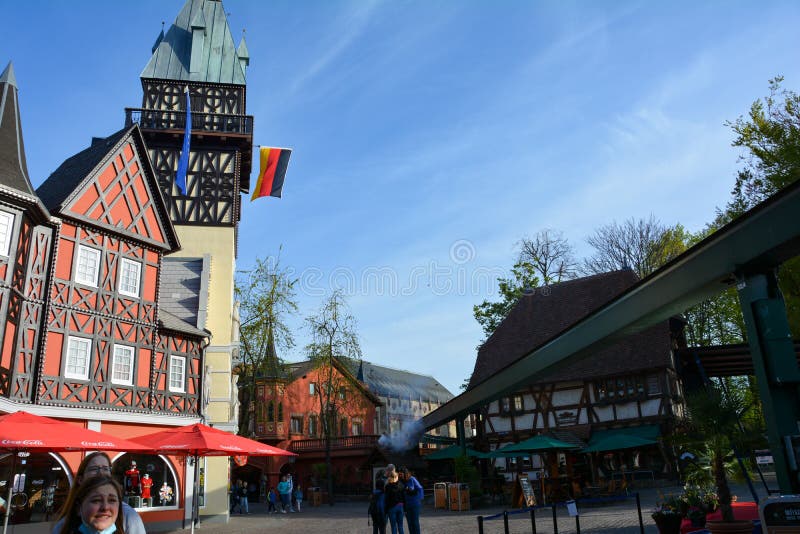 Europa Park, Rust, Germany, April 20th 2022 - on the Way through the ...