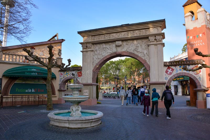 Europa Park, Rust, Germany, April 20th 2022 - on the Way through the ...