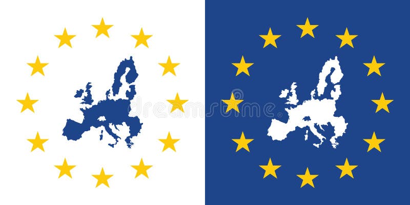 EU-Flaggensymbole Setzen Symbole Der EU-Flagge Vektor Abbildung ...