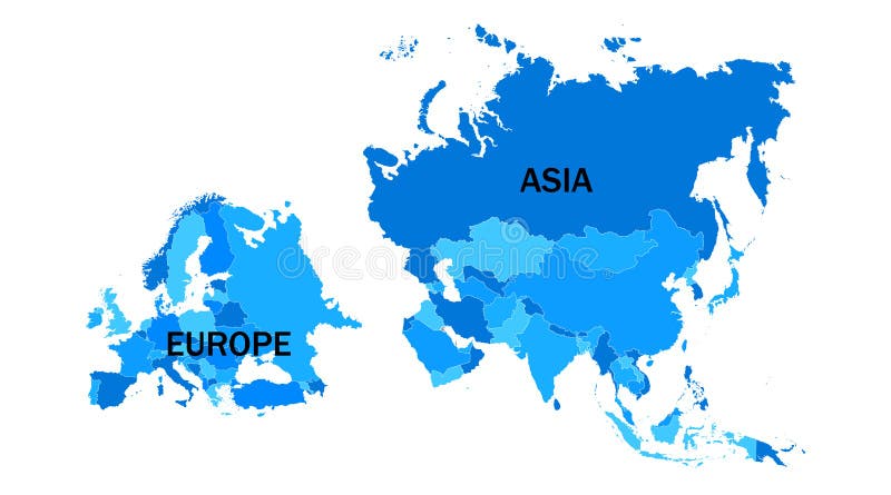 Europe and Asia Territories. Vector Illustration Stock Vector ...