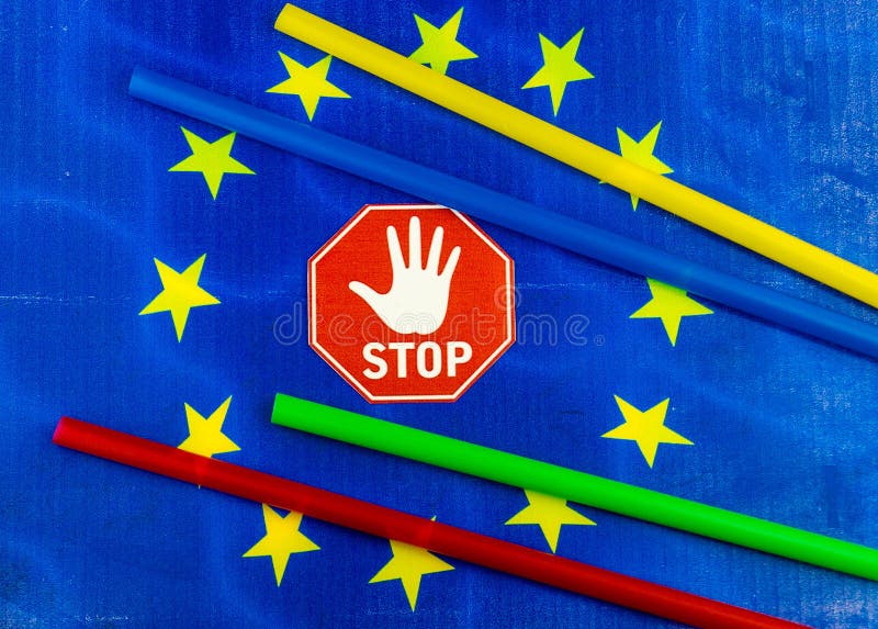 Stop micro plastics stock image. Image of plate, cross - 134793703