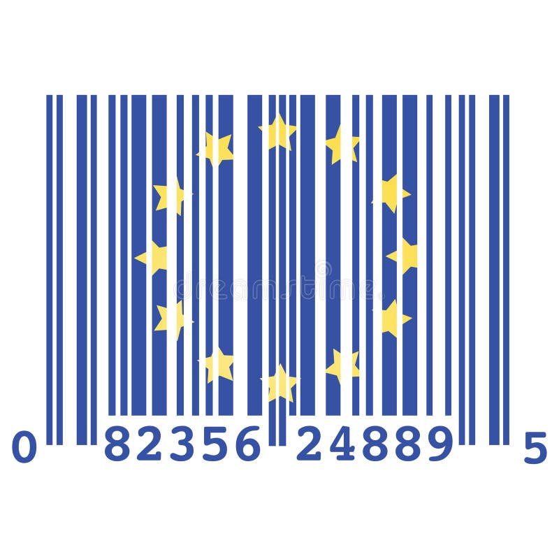 Europe bar code stock vector. Illustration of graphic - 9096336