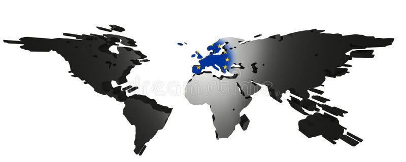 Europe Centered World stock illustration. Illustration of 2000s - 43789794