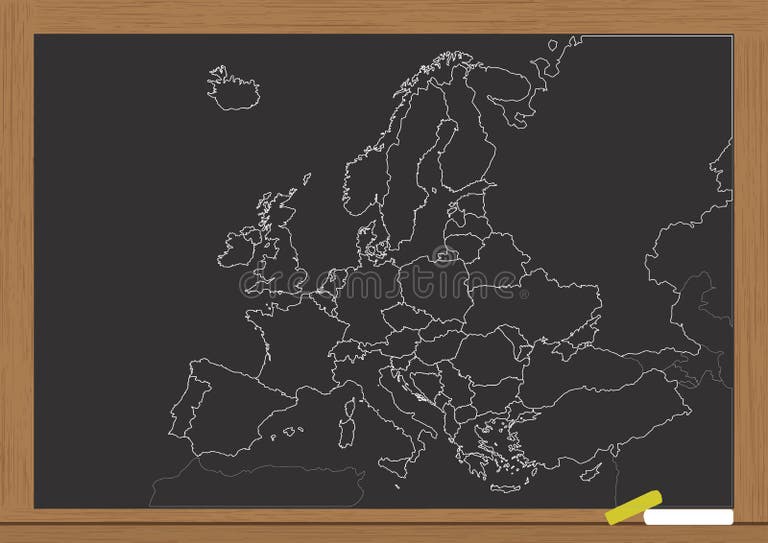 Europe chart chalkboard stock vector. Illustration of market - 63701075
