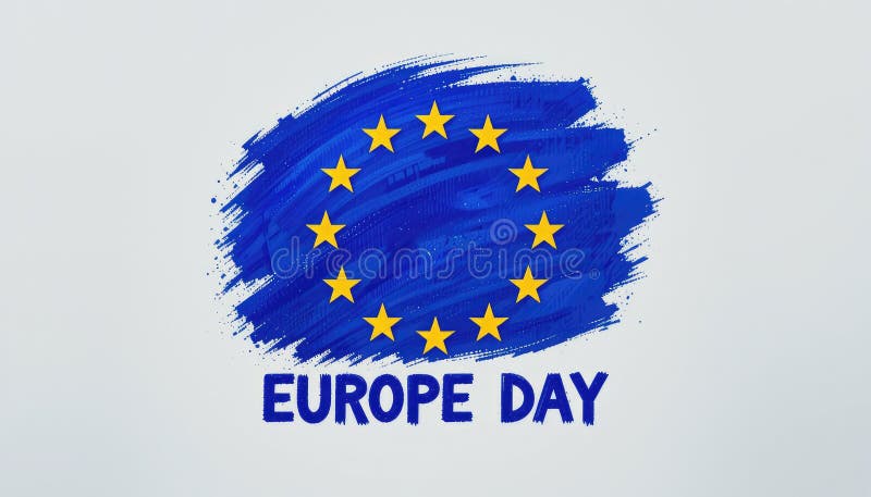 Europe Day Celebration Graphic Stock Illustration - Illustration of ...