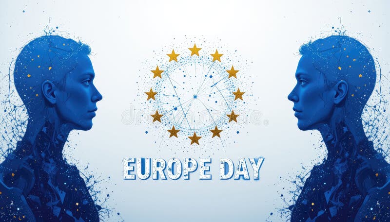 Europe Day, Unity and Diversity Stock Illustration - Illustration of ...