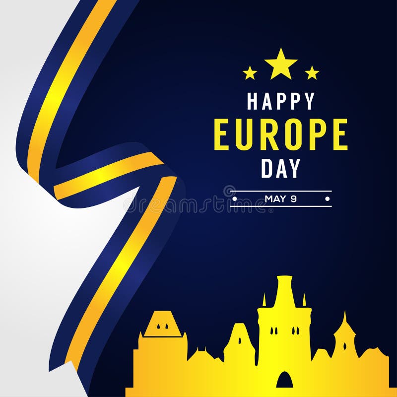 Europe Day Vector Design Illustration for Celebrate Moment Stock Vector ...