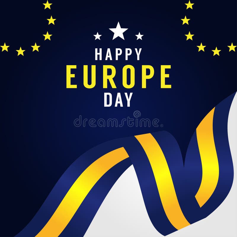 Europe Day Vector Design Illustration for Celebrate Moment Stock Vector ...