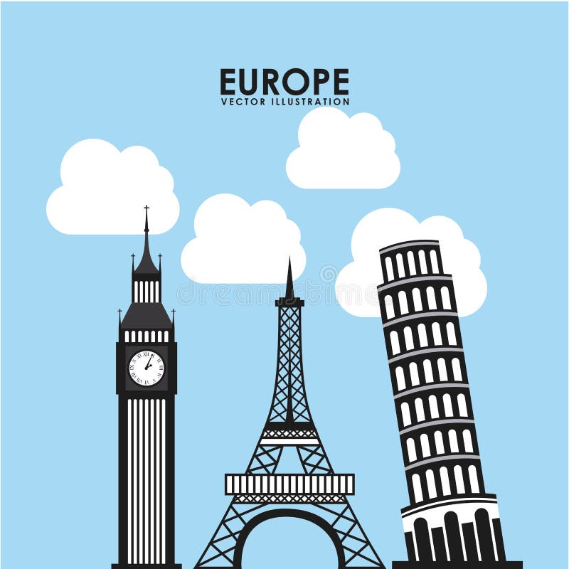 Europe map design stock illustration. Illustration of drawing - 48388559