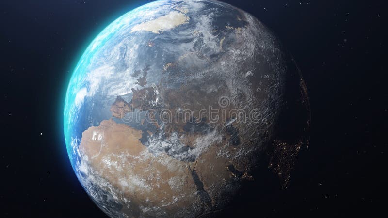 Europe, Earth Space View Map ,Outer Space Travel Concept 3D Stock ...