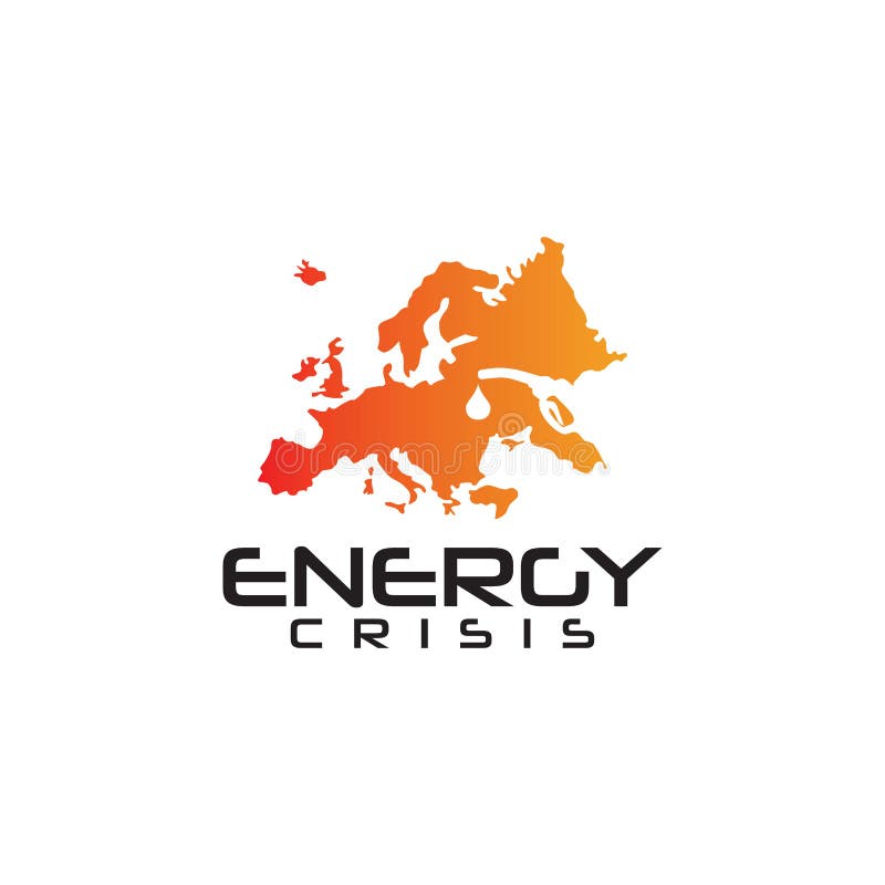 Europe Energy Crisis Symbol Map Logo Design Stock Vector - Illustration ...