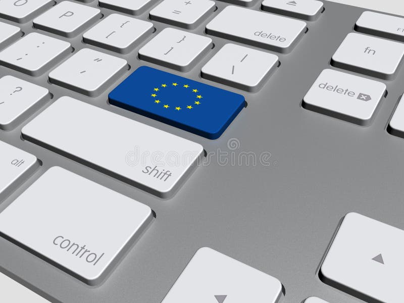 Red Button Enter on the Computer Keyboard with Rifle Symbol Stock ...