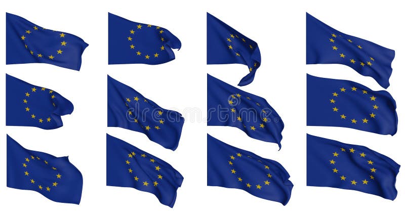Europe Flag, Europe Flags Collection, Flags of Different Shaped 12 Flag ...