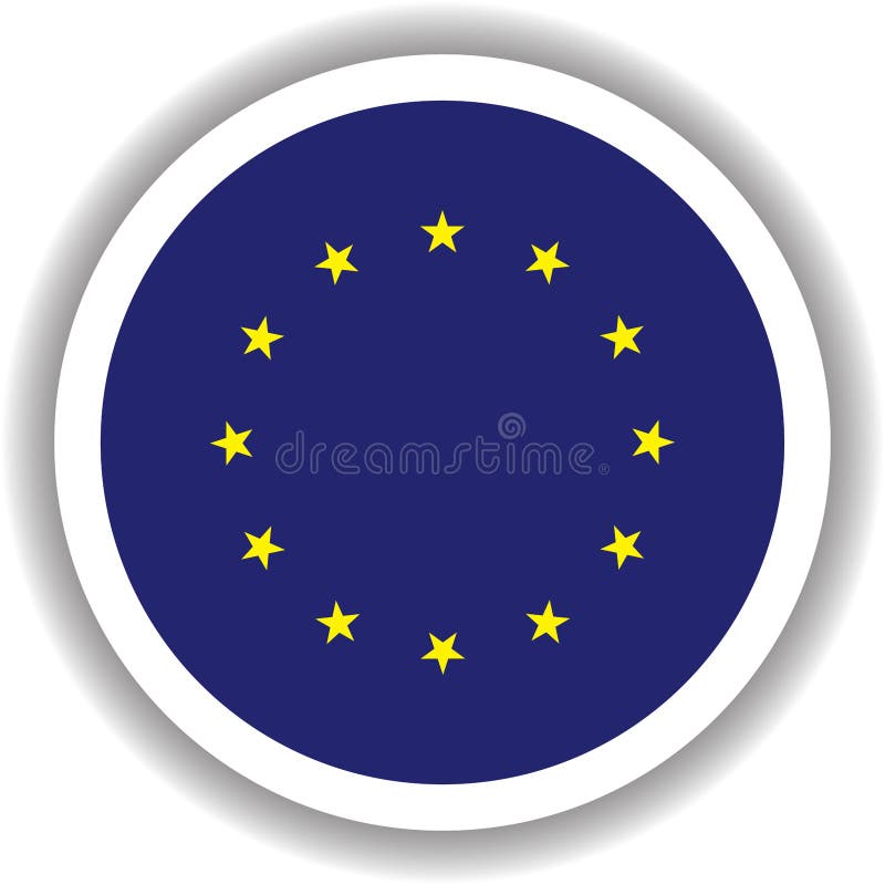 Europe Flag Round Shape Vectors Stock Vector - Illustration of state ...