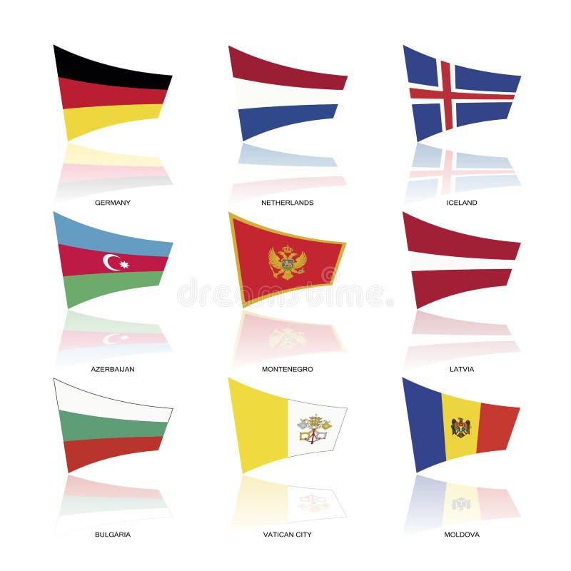 Europe flags, vector stock illustration. Illustration of vector - 71708705
