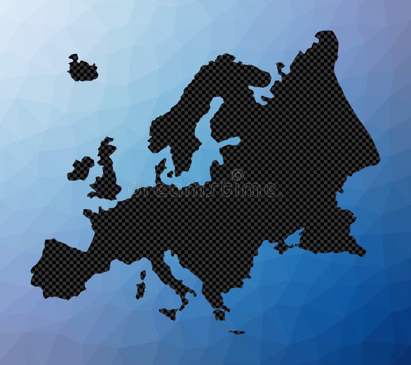 Geometric Graphic Background Communication With Europe Map. Stock ...